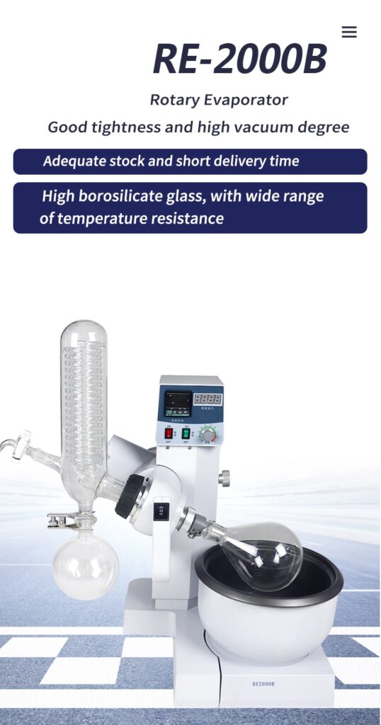 RE-2000B Rotary Evaporator Motor Automatic Lift For Laboratory Vacuum Distillation - Get Best ...