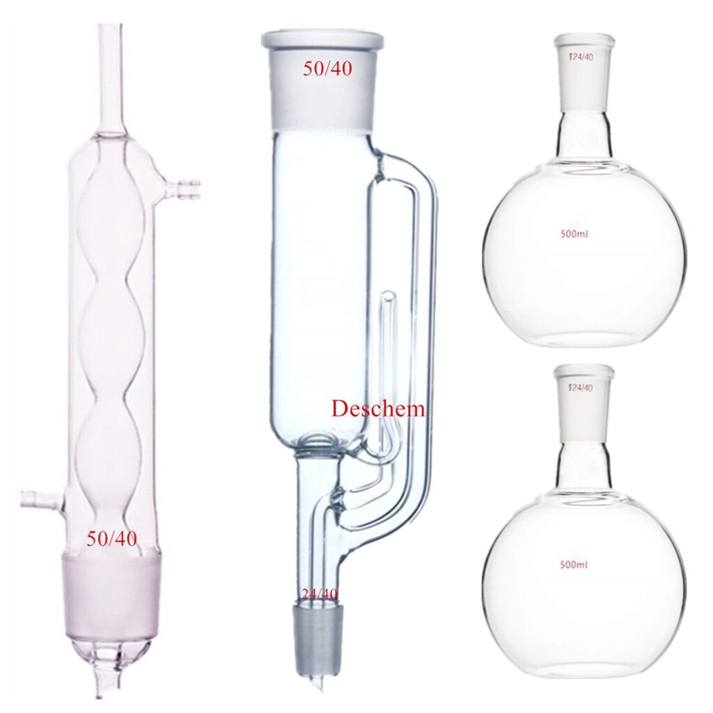 250ml Glass Soxhlet extractor, Lab Glassware Extraction Apparatus ...