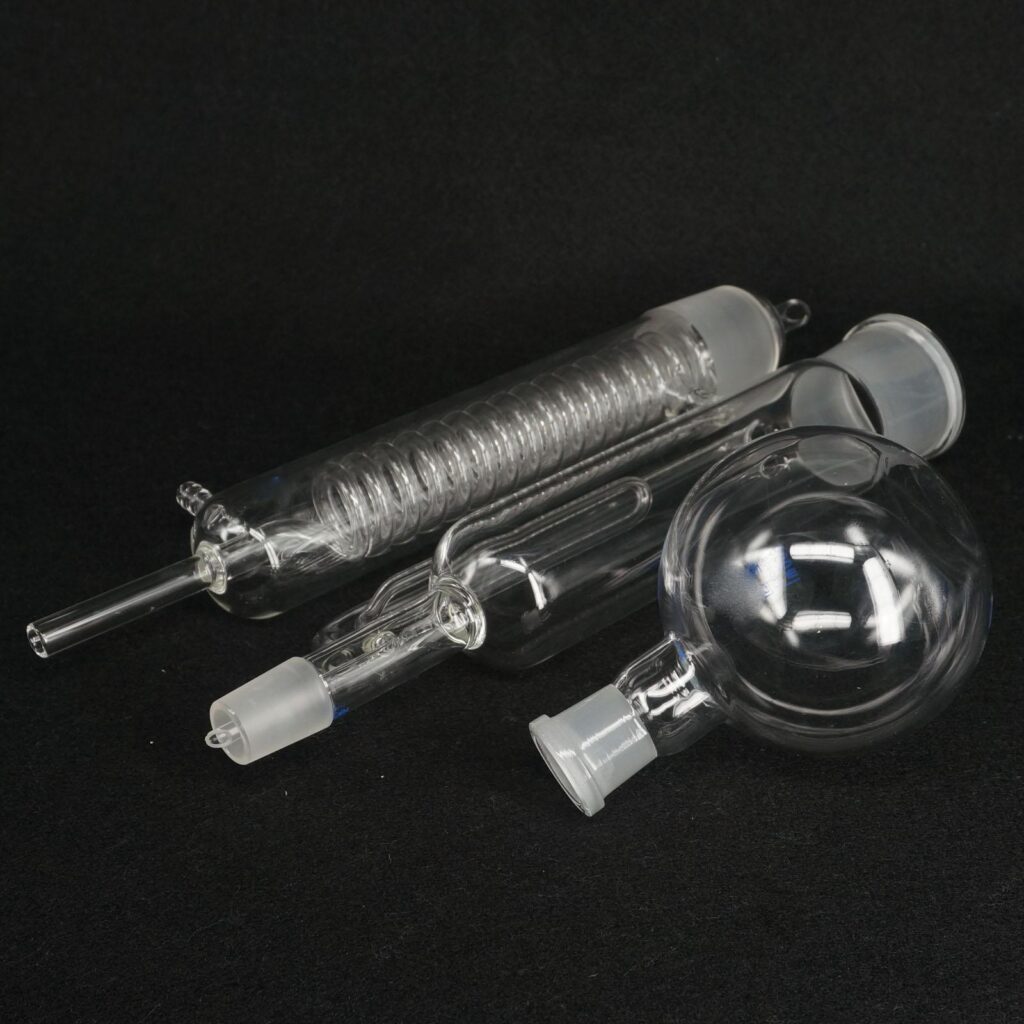 Kaca Borosilikat Ekstraksi Aparat Soxhlet dengan Coil Condenser Gelas ...