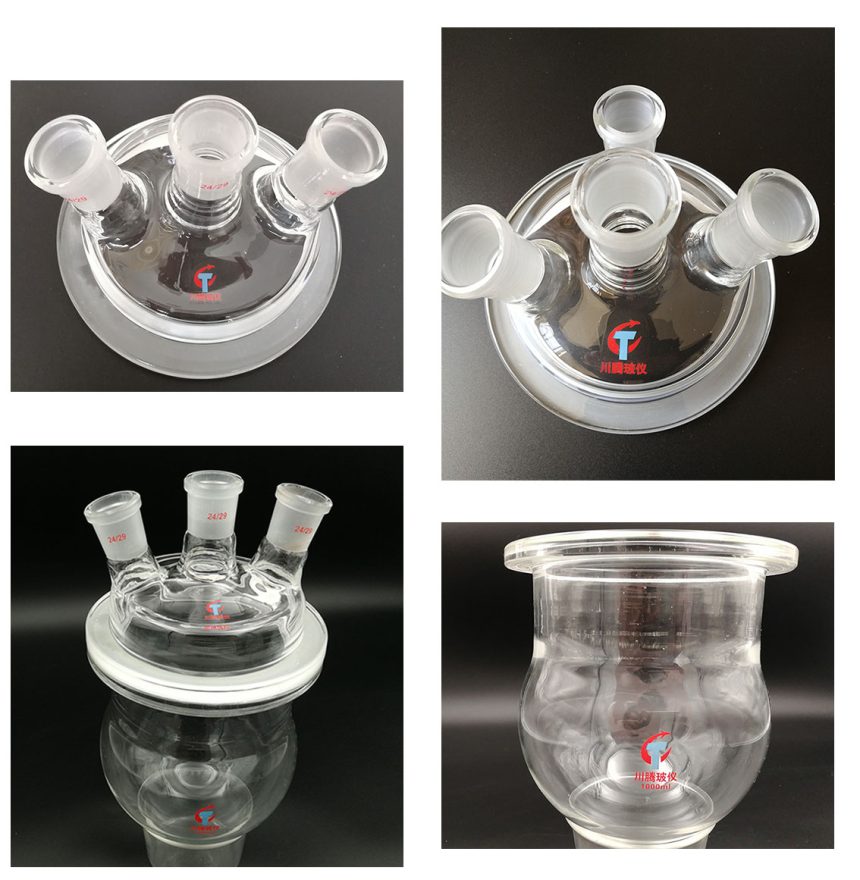 Laboratory Jacket Reaction Flask kit, Three Necks with the PTFE Valve ...